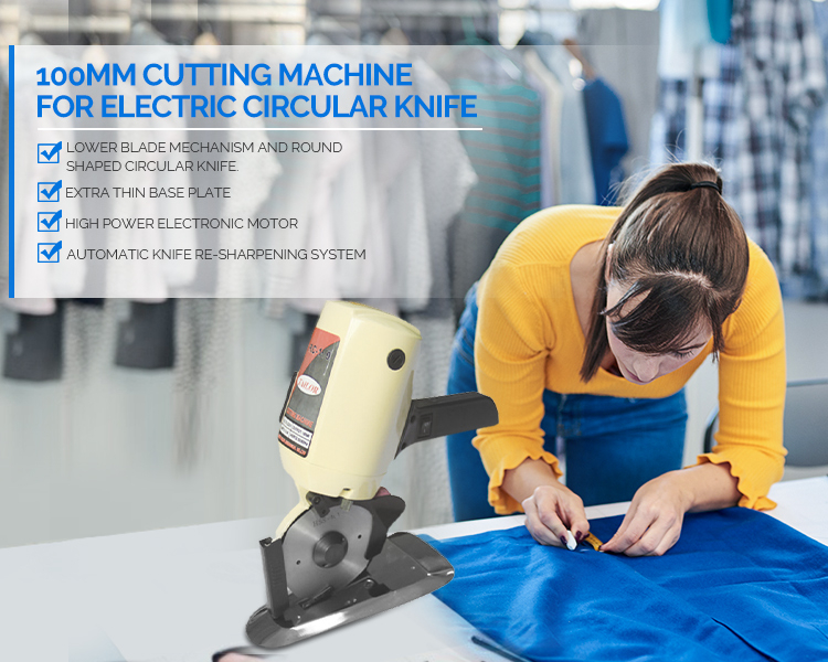 cloth cutting machine round blade, mini brushed motor- Tailorjx